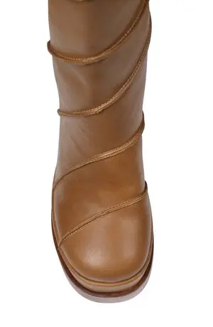 ZIGI Albania Platform Knee High Boots - Light Tan
