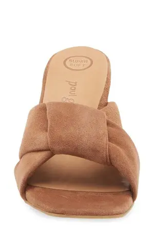 Paul Green Delight Slide Sandal - Nut Suede