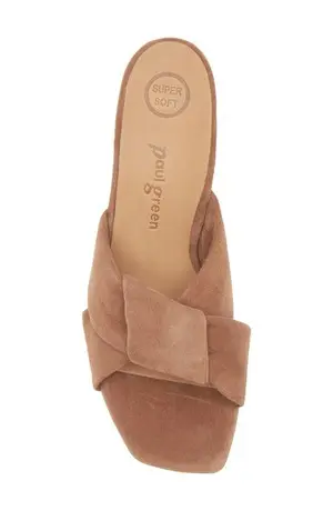 Paul Green Delight Slide Sandal - Nut Suede