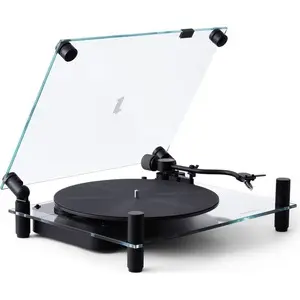 TRANSPARENT Glass Turntable Black