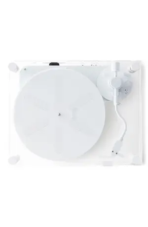 TRANSPARENT Glass Turntable - White