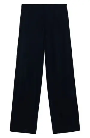 Mango Velvet Wide Leg Pants