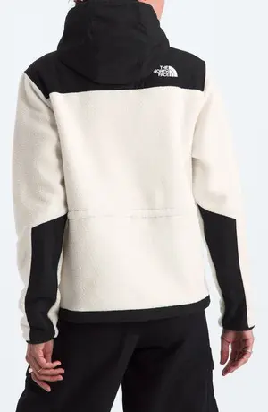 The North Face Denali Hooded Jacket - White Dune/tnf Black