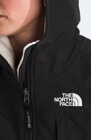 The North Face Denali Hooded Jacket - White Dune/tnf Black