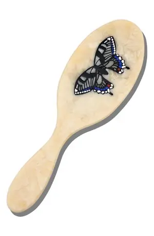 SOLAR ECLIPSE Hand Painted Swallowtail Amazing Hair Day Brush