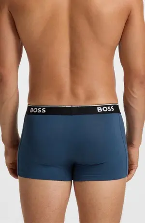 BOSS Assorted 3-pack Power Stretch Cotton Trunks - Blue Multi