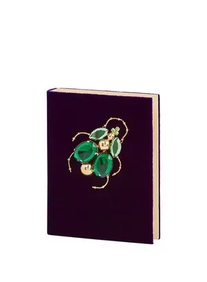 LARALLAN Tofe Velvet Book Clutch - Purple