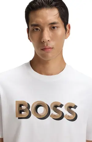 BOSS Thompson Cotton Logo Graphic T-shirt - White