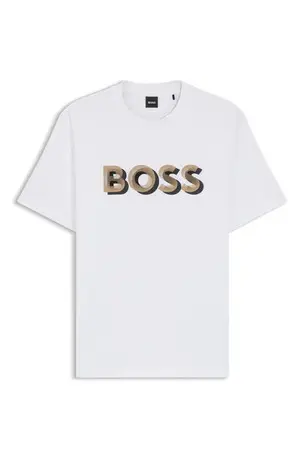 BOSS Thompson Cotton Logo Graphic T-shirt - White