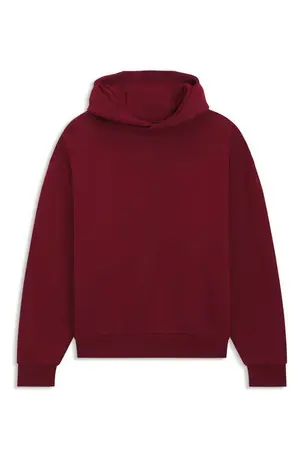 BOSS Cotton Fleece Pullover Hoodie - Dark Red