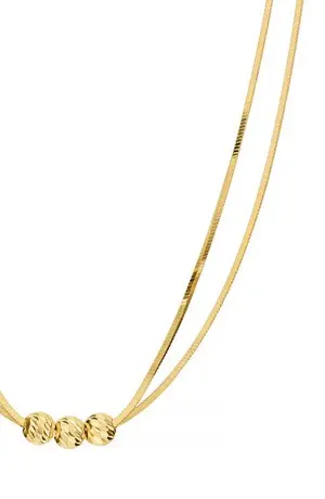 ATHRA LUXE Double Chain Beaded Necklace