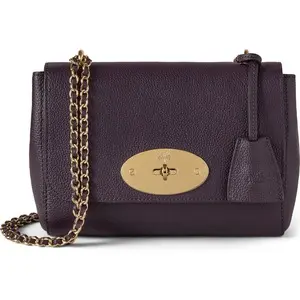 Mulberry Lily Grained Leather Shoulder Bag - Deep Aubergine