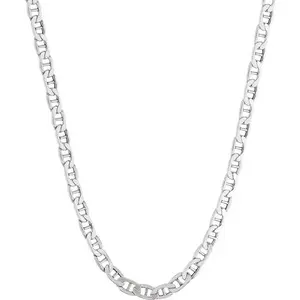 ATHRA LUXE Anchor Chain Choker Necklace - Silver