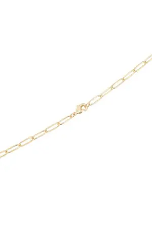 ATHRA LUXE Pavé Paper Clip Chain Toggle Necklace