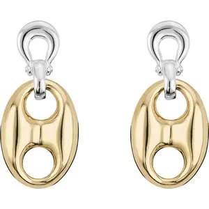 ATHRA LUXE Horsebit Drop Earrings Silver