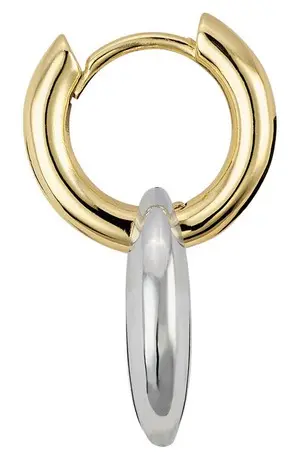 ATHRA LUXE Two-tone Mariner Hoop Earrings - Silver