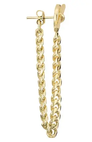 ATHRA LUXE Pavé Toggle Chain Drop Earrings