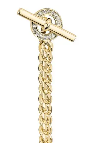 ATHRA LUXE Pavé Toggle Chain Drop Earrings