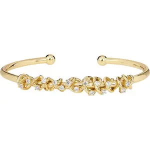 ATHRA LUXE Cubic Zirconia Cuff - Gold
