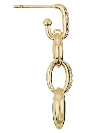 ATHRA LUXE Pavé Mariner Link Drop Earrings