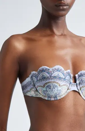 Zimmermann Wanderlust Scalloped Balconette Bikini Top