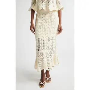 Zimmermann Awaken Crochet Midi Skirt