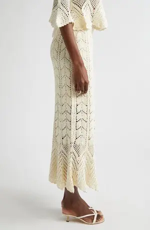 Zimmermann Awaken Crochet Midi Skirt