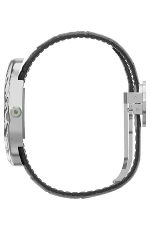 PASCAL Paradoxe Lab Grown Diamond Leather Strap Watch - Moonlight