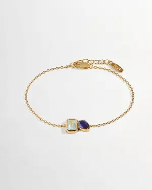 EDGE OF EMBER Toi Et Moi Bracelet - Blue Gemstone