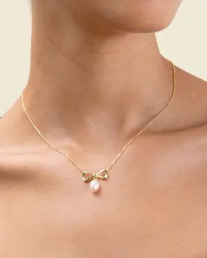 EDGE OF EMBER Bow Pendant Necklace