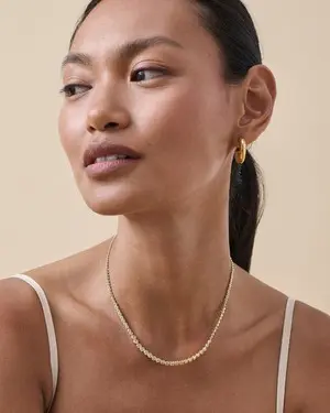 EDGE OF EMBER Serena Tennis Necklace - White