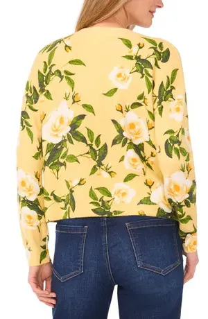 CECE DUPRAZ Floral Brushed Sweater