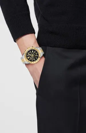 Versace Master Chronograph Bracelet Watch - Two Tone