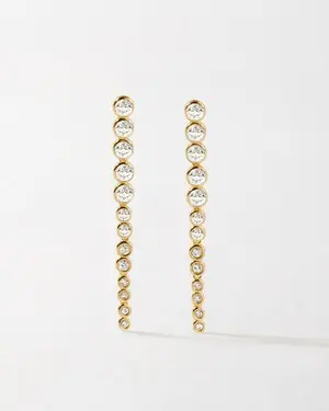 EDGE OF EMBER Serena Tennis Drop Earrings - White