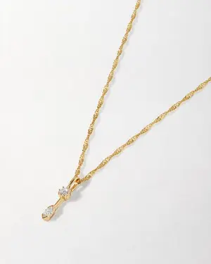 EDGE OF EMBER Solitaire Diamond Pendant Necklace