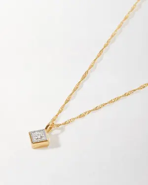 EDGE OF EMBER Cut Diamond Pendant Necklace
