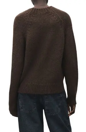 Mango Nolita Mock Neck Cable Sweater