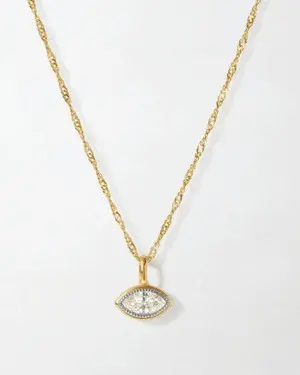 EDGE OF EMBER Diamond Pendant Necklace - Marquise