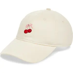 FRASIER STERLING Embroidered Baseball Cap - Cream