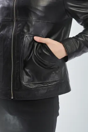 FURNIQ UK Henry Leather Moto Jacket