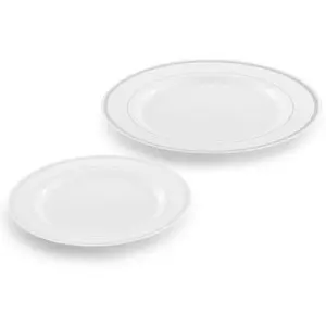 ELAMA 150 Piece Disposable Plastic Dinnerware Party Set