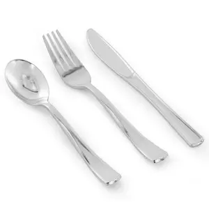 ELAMA 150 Piece Disposable Plastic Dinnerware Party Set