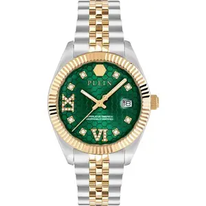 Philipp Plein Date Superlative Bracelet Watch - Green Two Tone