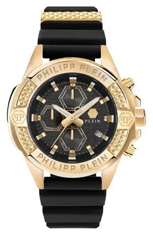 Philipp Plein Kull Chronograph Strap Watch - Yellow Gold
