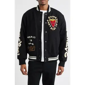 VIC GARCIA WORLD Melton Wool Blend Bomber Jacket