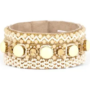 Deepa Gurnani Bead & Crystal Bracelet