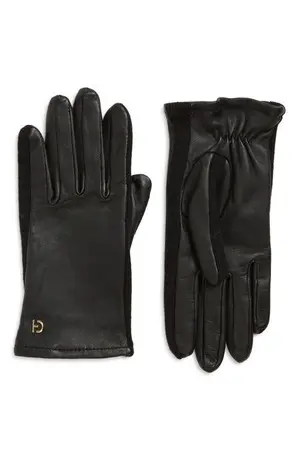 Cole Haan Mixed Media Gloves - Caviar