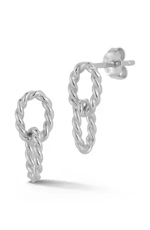 GLAZE JEWELRY Sterling Link Drop Earrings - Silver