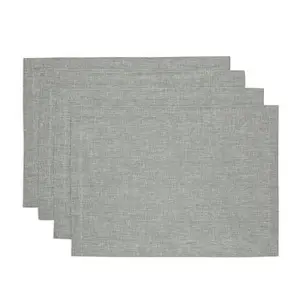 SOLINO HOME Linen Placematsathena Chambray Grey