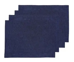 SOLINO HOME Linen Placematsathena Chambray Navy
